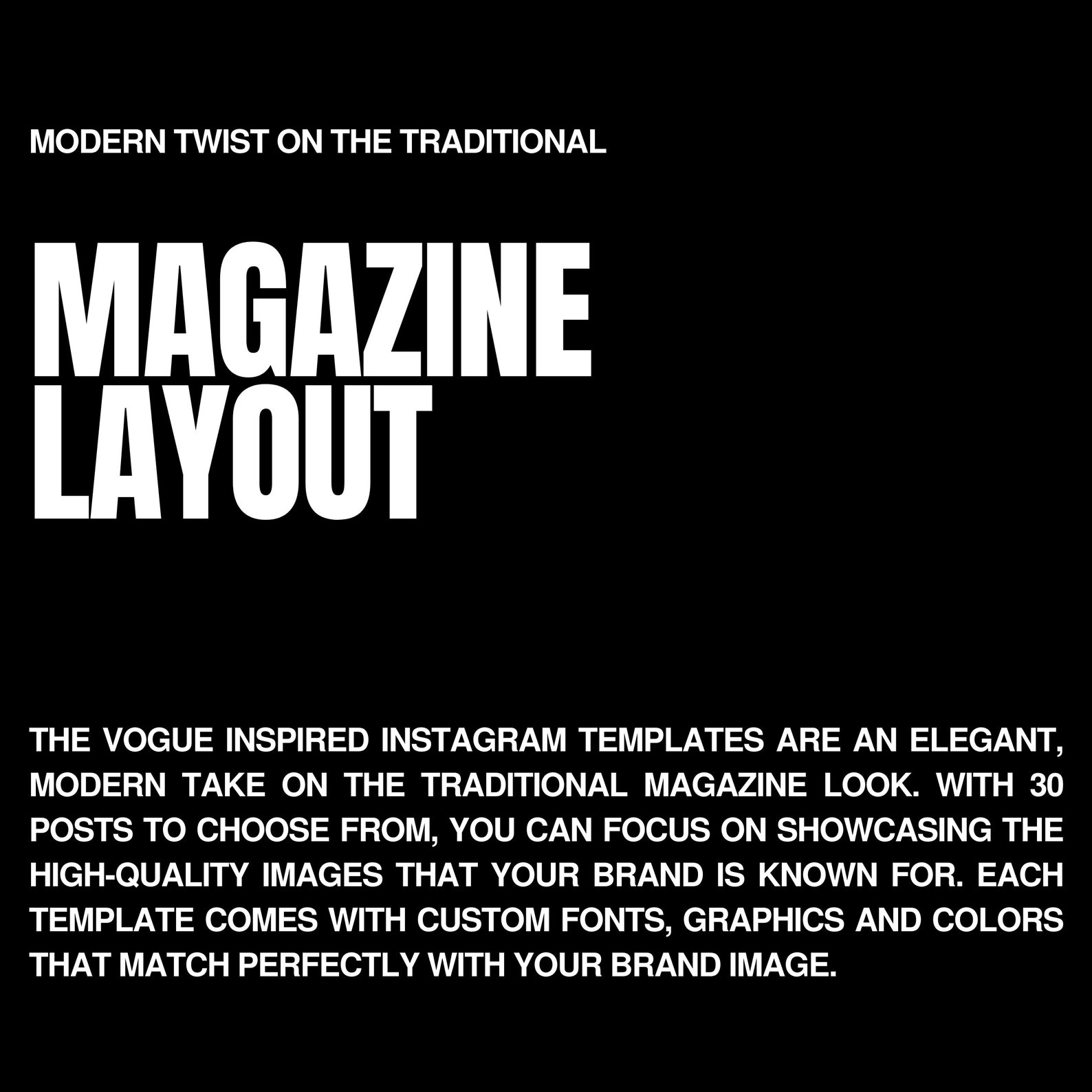 30 Instagram Templates Magazine Style Instagram Feed - Etsy