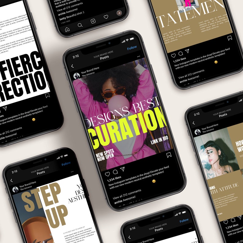 30 Instagram Templates Magazine Style Instagram Feed - Etsy