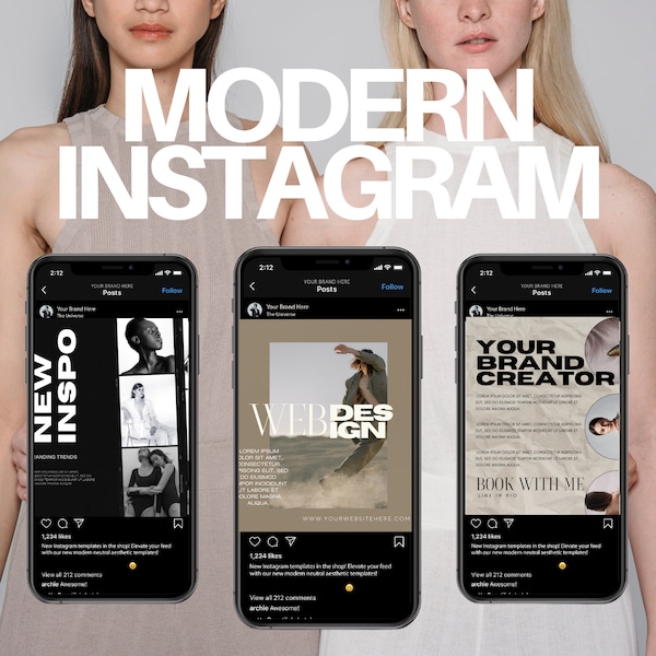 Modern Instagram Template - Etsy