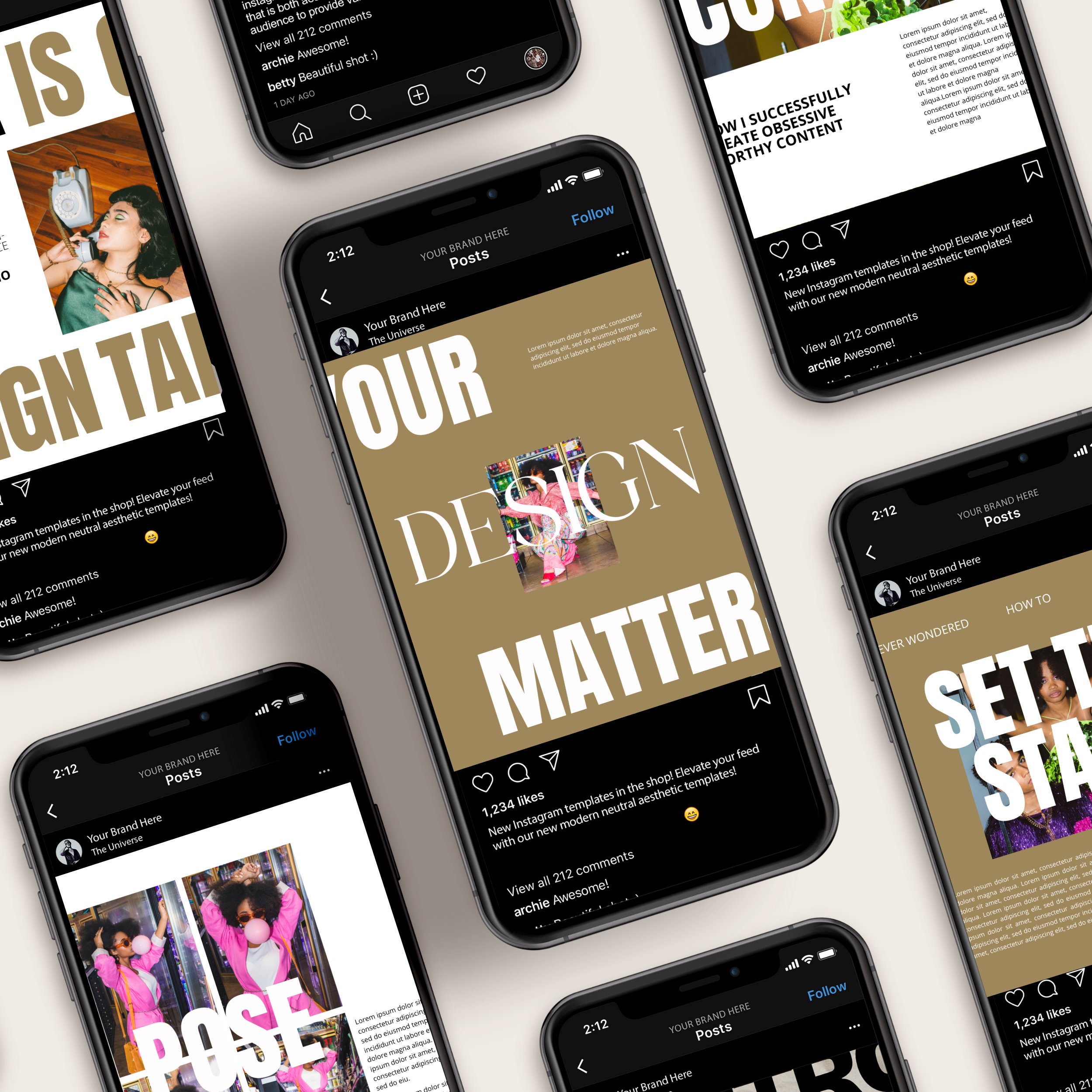 30 Instagram Templates Magazine Style Instagram Feed - Etsy