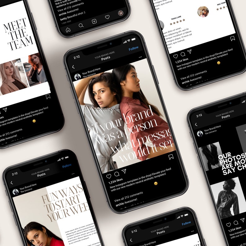 30 Entrepreneur Instagram Templates Bold Templates for Canva - Etsy