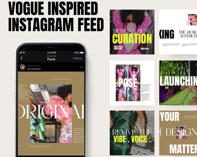 30 Instagram Templates, Magazine Style Instagram Feed, Instagram for ...