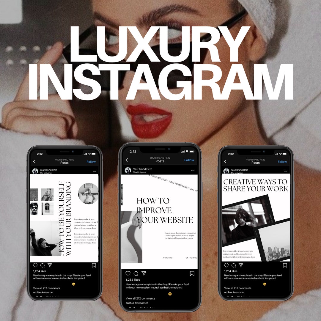 Luxury Instagram Templates, Branding Instagram Templates, Modern ...