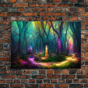 Beautiful Fantasy Wall Art, Canvas Print, Magical Forest, Fantasy ...