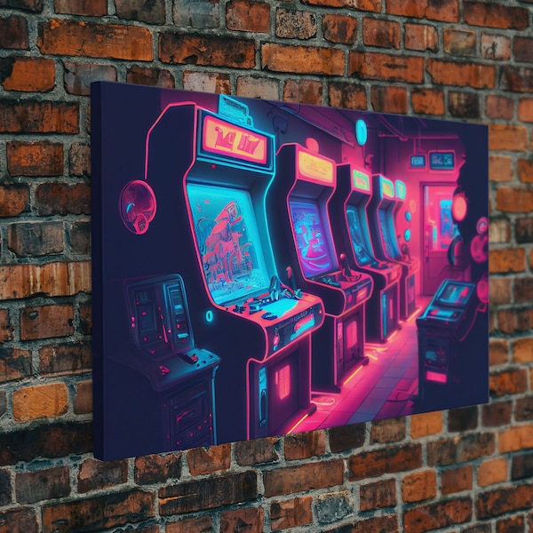 Neon Canvas Art - Etsy