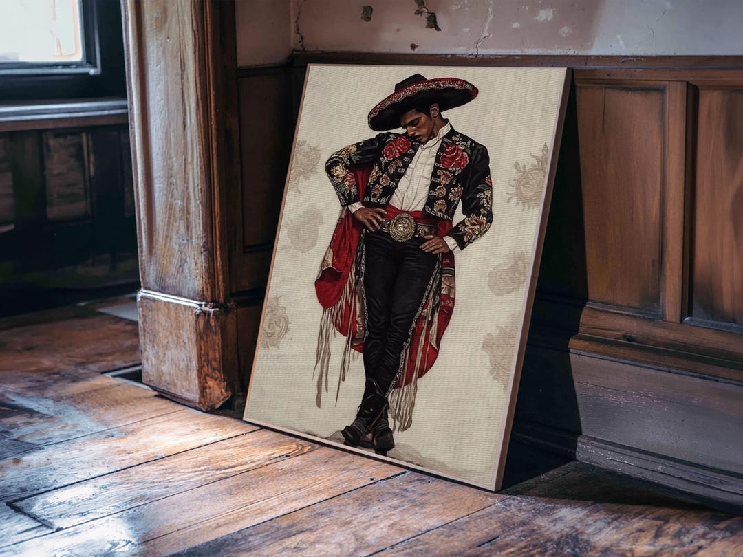 The Matador Oil Painting Canvas Print, Chicano Wall Art, Mexicano Decor ...