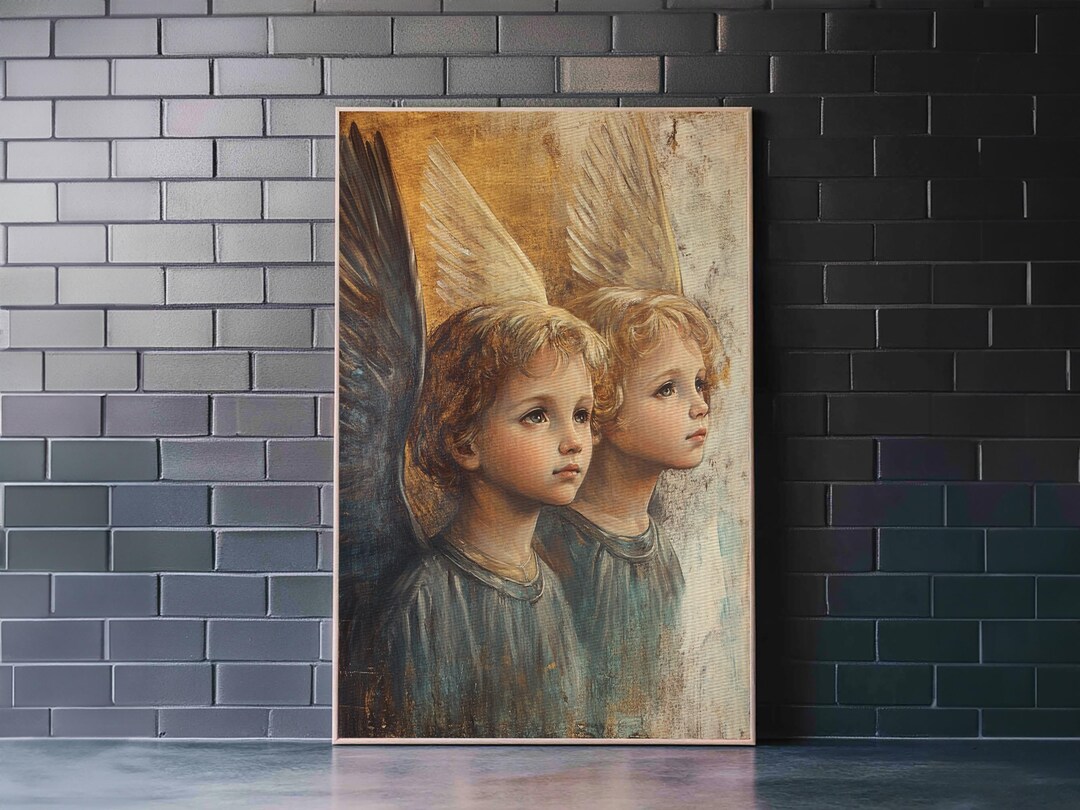 Guardian Angels Guiding Children Framed Canvas Print | Renaissance ...