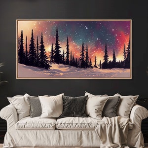 Snowfall in the Forest, Canvas Print, Winter Wall Art - Etsy