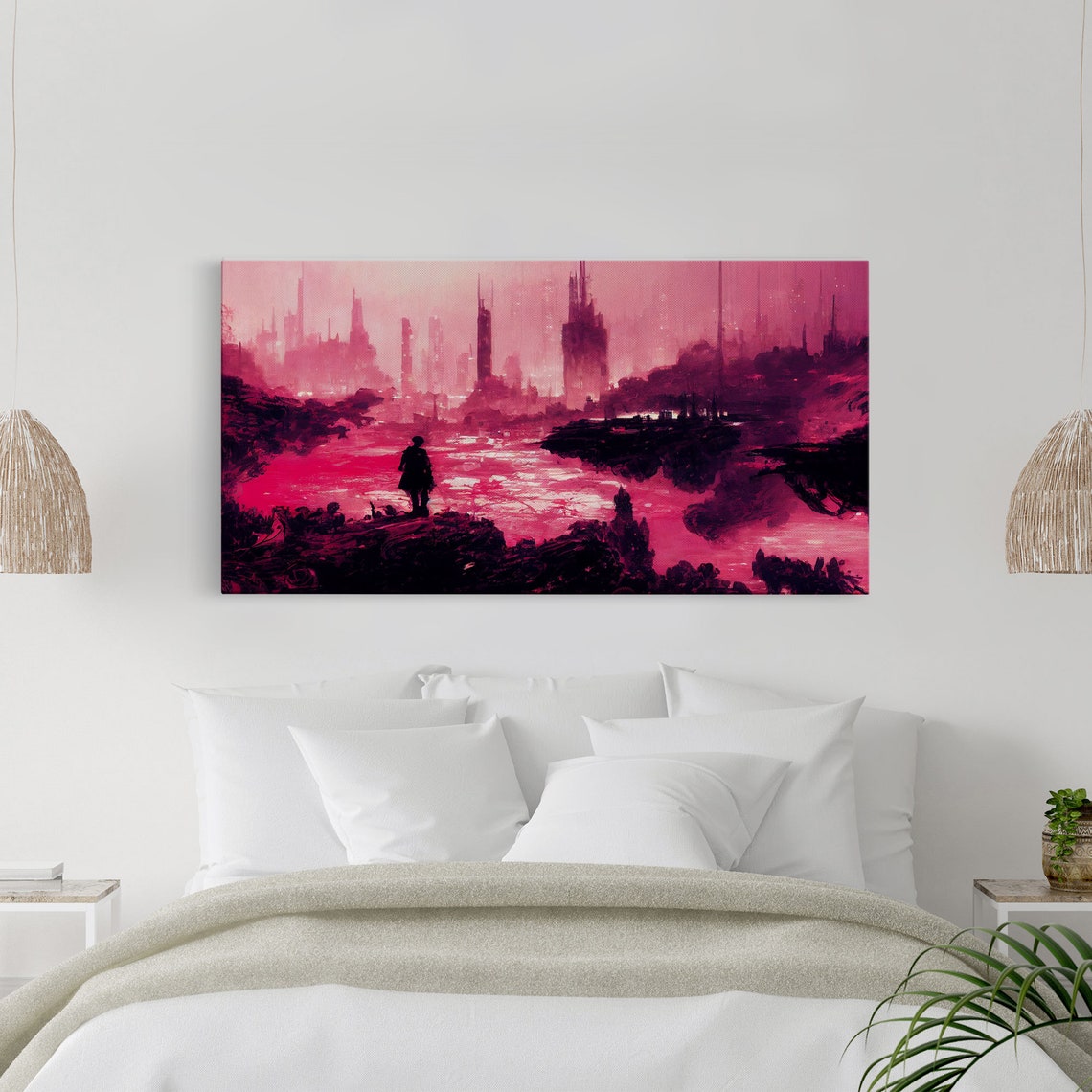 Surreal Dystopian Cyberpunk Art Ready to Hang Canvas Print - Etsy