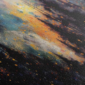 Forest Fire Abstract Forest Landscape Wall Art Framed Canvas - Etsy