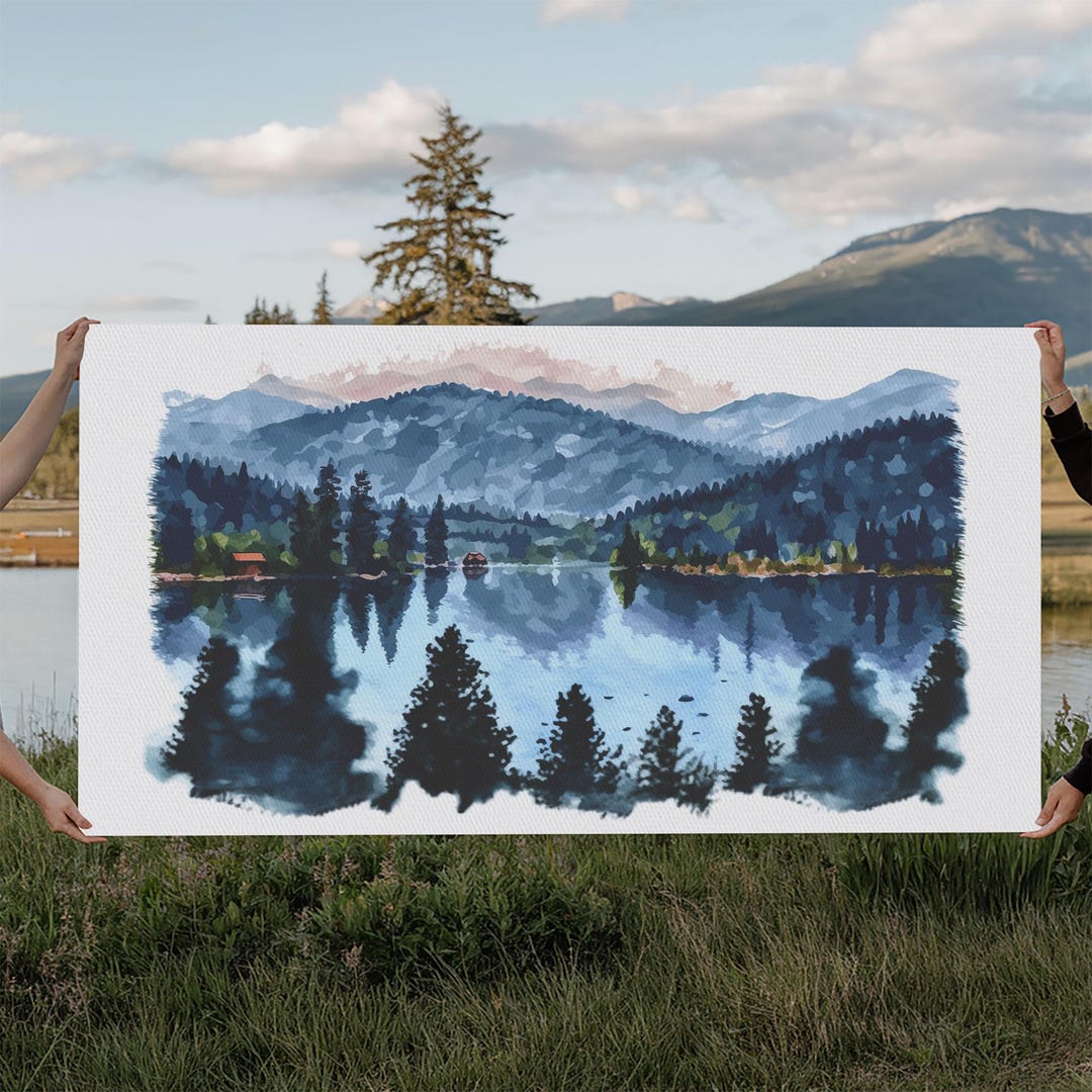 Lake Print, Nature Print, Landscape Print, Waterton National Park, Lake ...