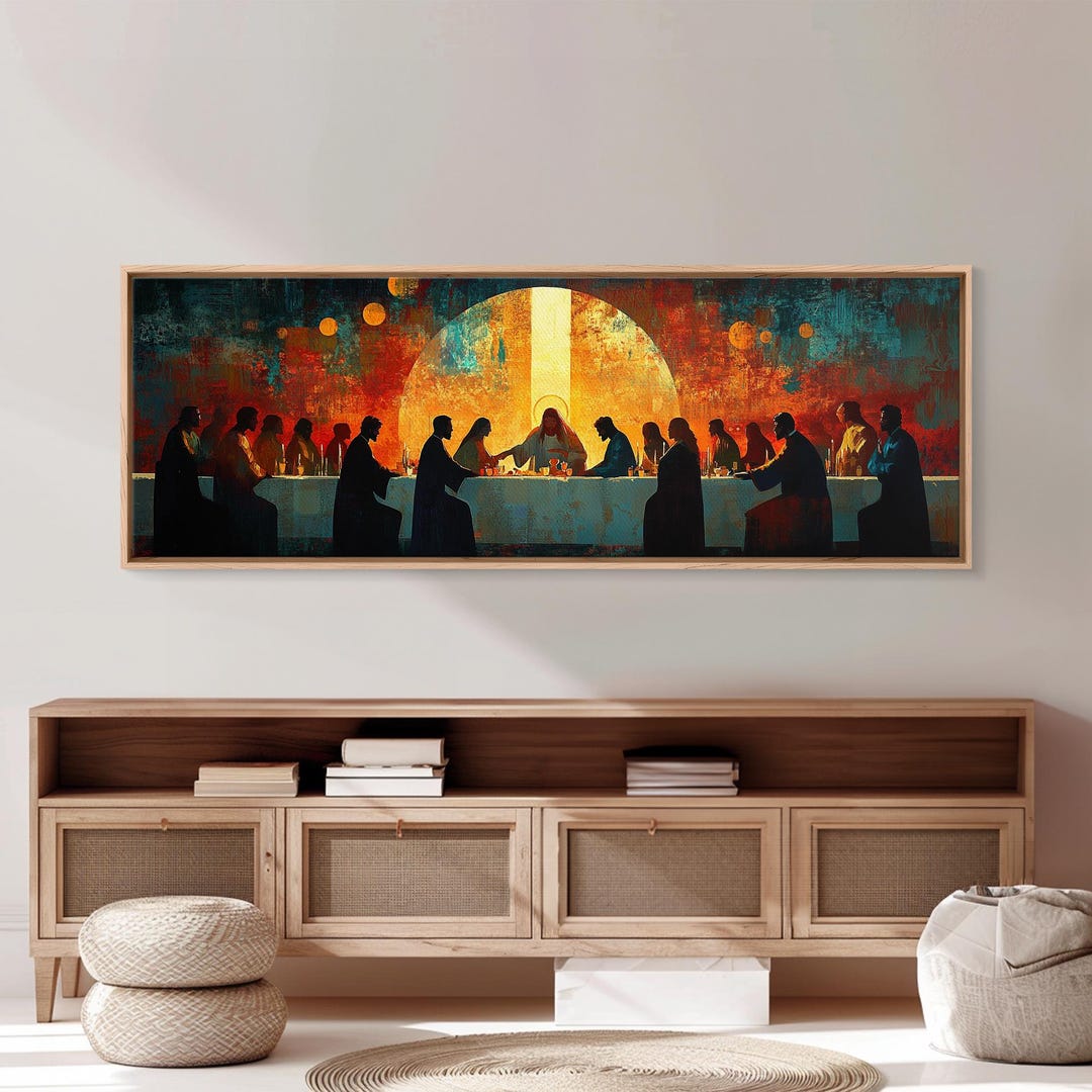 Wedding at Cana in Classical Style Christian Art Work - Panoramic ...