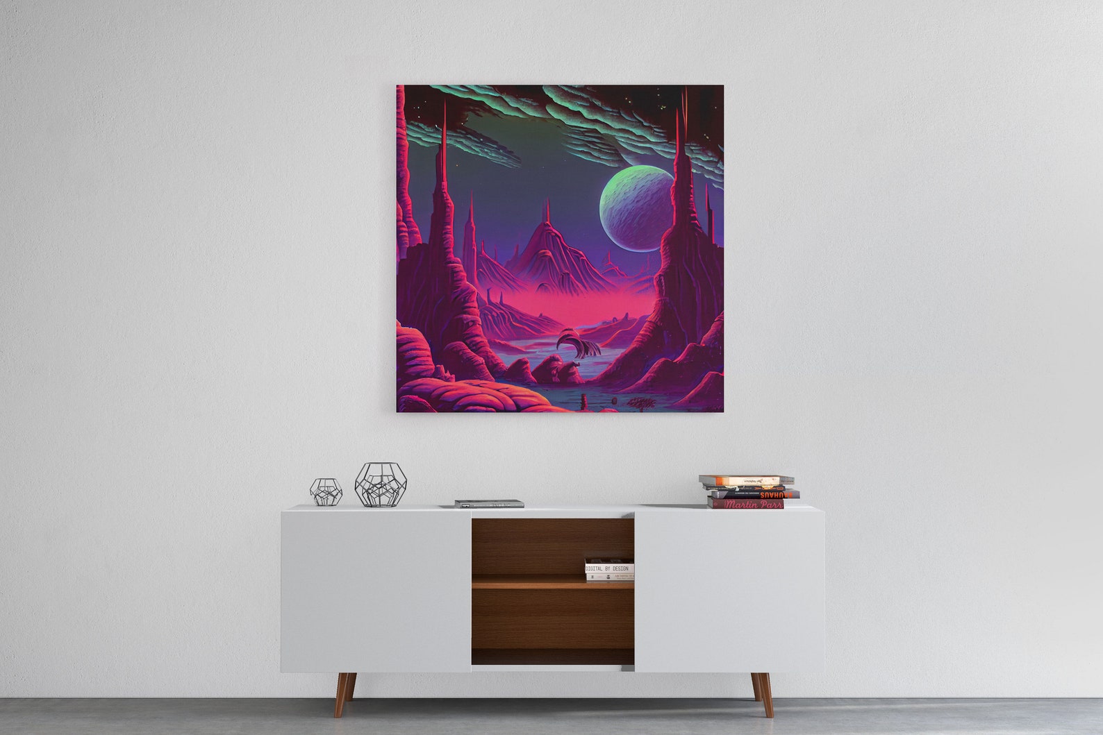 16 Bit Scifi Video Game Concept Art Alien World Synthwave - Etsy