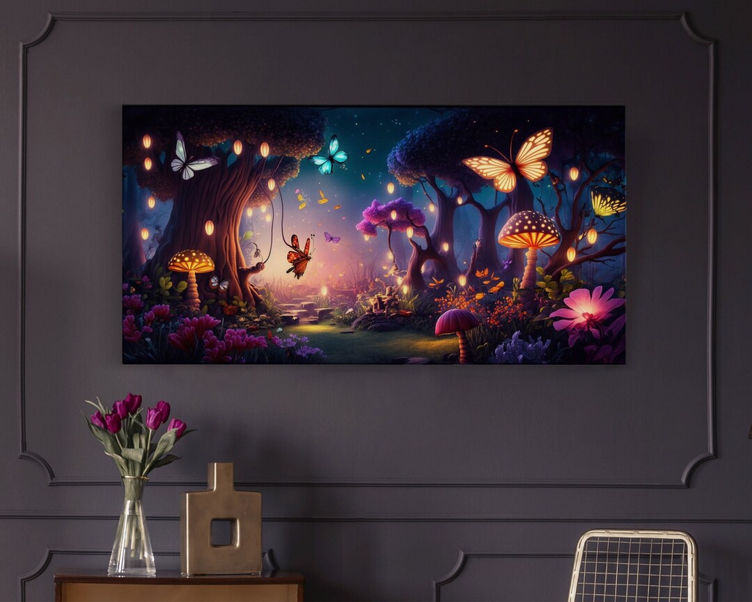 Vibrant Fantasy Forest Wall Art the Forest Floor - Etsy