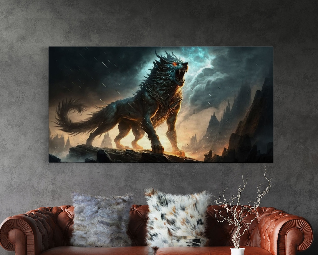 Fenrir Fenrisúlfr Norse Mythology Hróðvitnir Vánagandr - Etsy