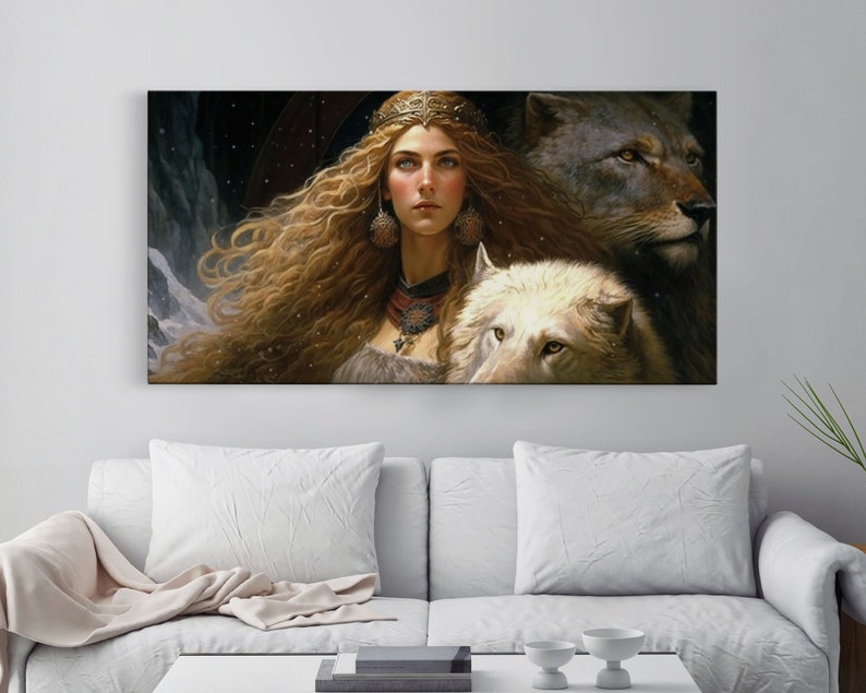 Lady Freya Nordic / Norse Mythology Art Framed Canvas Print - Etsy
