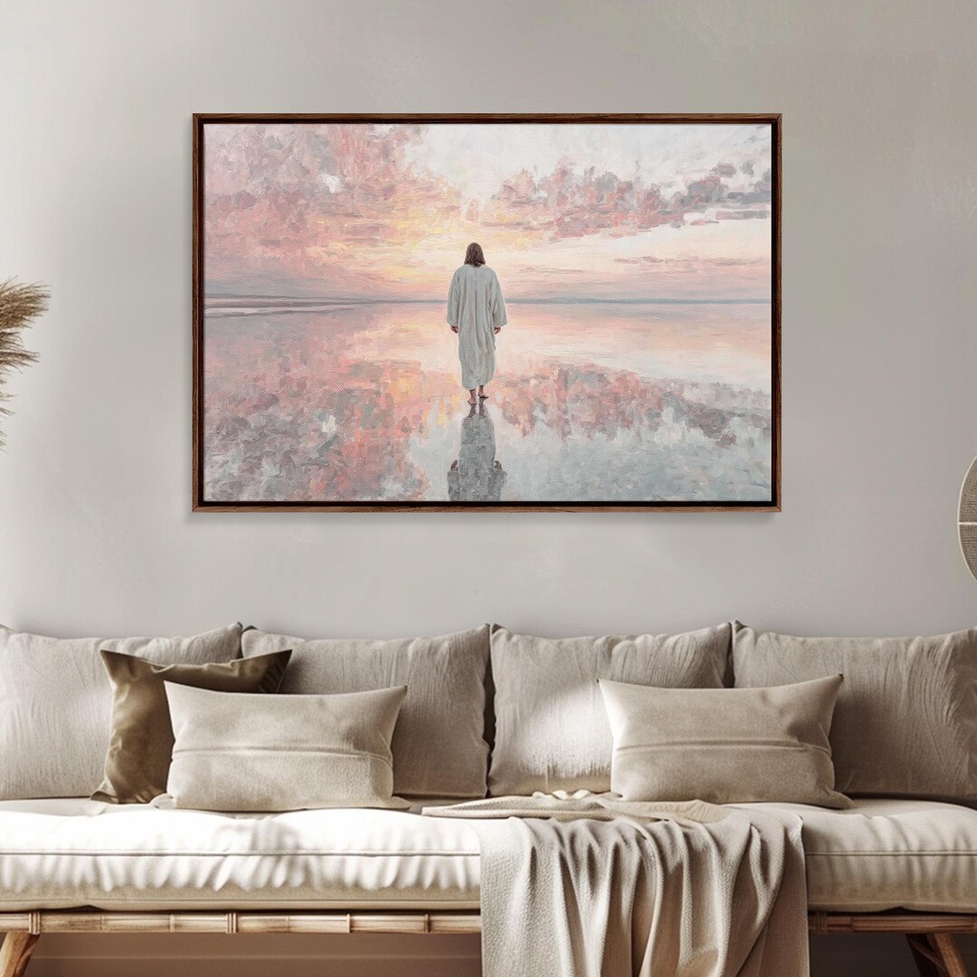 Blessed Path - Framed Canvas Print - Christian Christmas Art ...