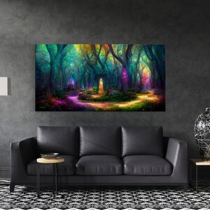 Fantasy Wall Art Canvas Print Magical Forest Fantasy - Etsy