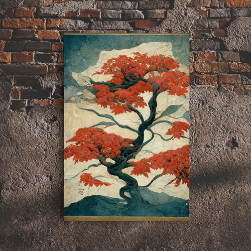 Japanese Maple Tree Japanese Style Art Canvas Print - Etsy