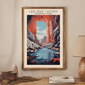 Carlsbad Caverns National Park Travel Poster Print, Canvas Print Wall ...
