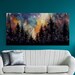Forest Fire Abstract Forest Landscape Wall Art Framed Canvas - Etsy