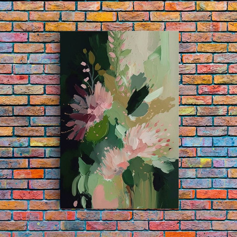 Abstract Floral Canvas Wall Art - Etsy
