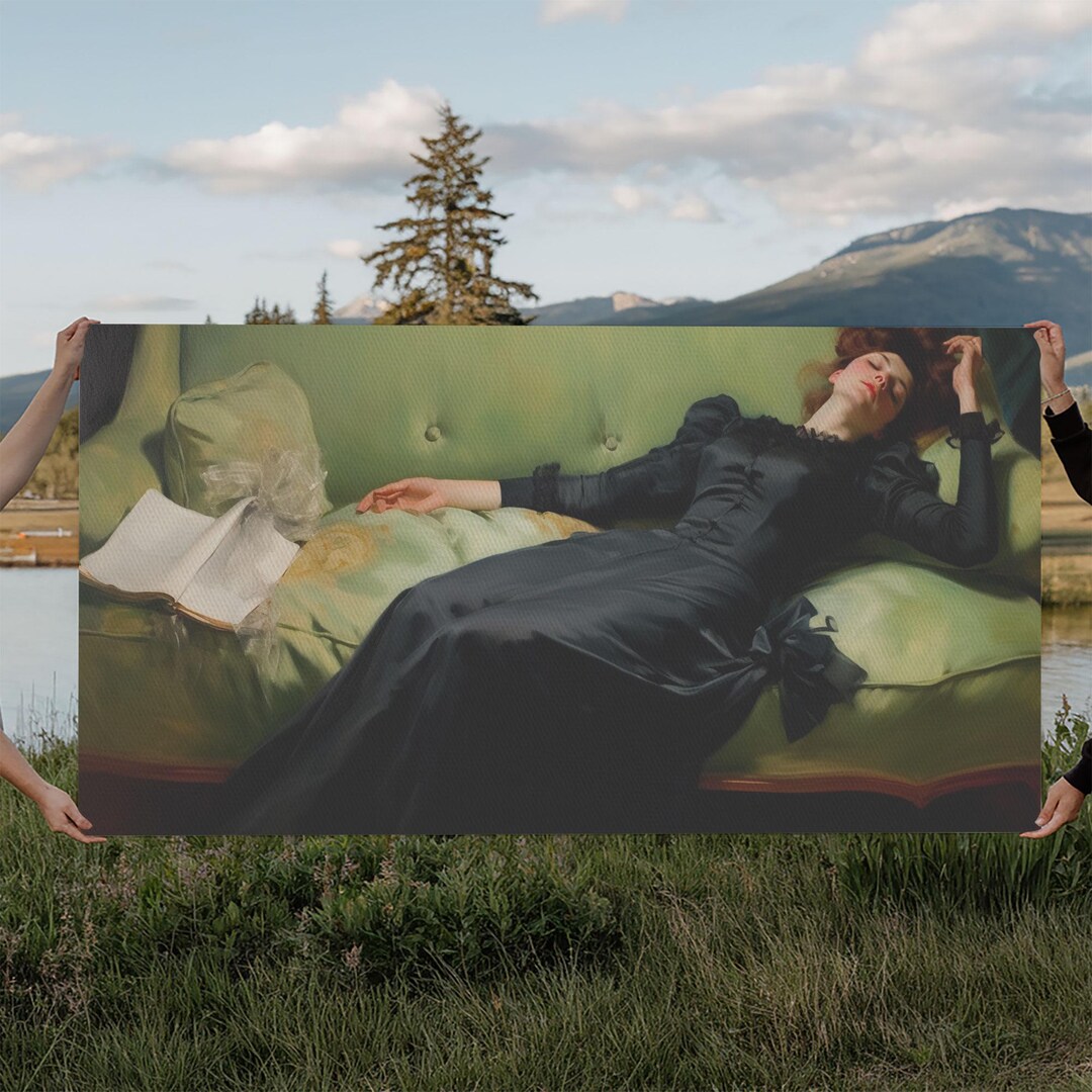 One of Those Days, Conked Out on the Couch, Decadent Young Woman ...