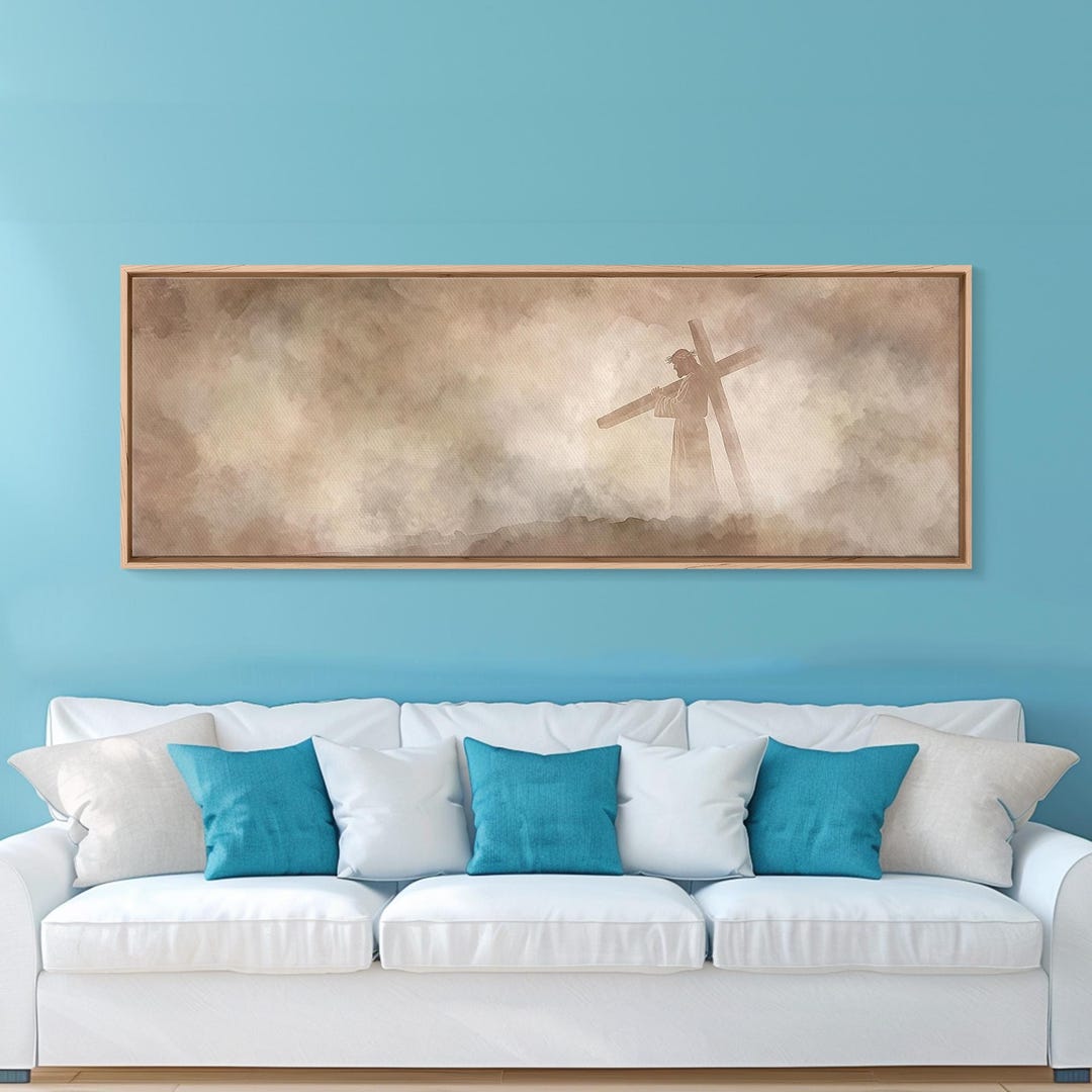 Path of Mercy - Framed Canvas Print - Panoramic Print - Christian Art ...