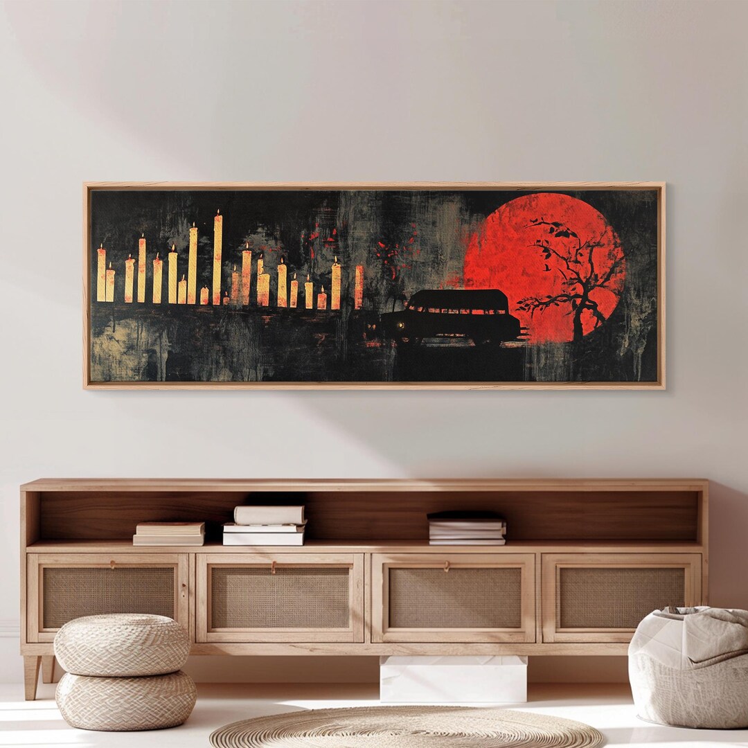 Tenebrae With Hearse and Extinguishing Candles Framed Canvas Print ...