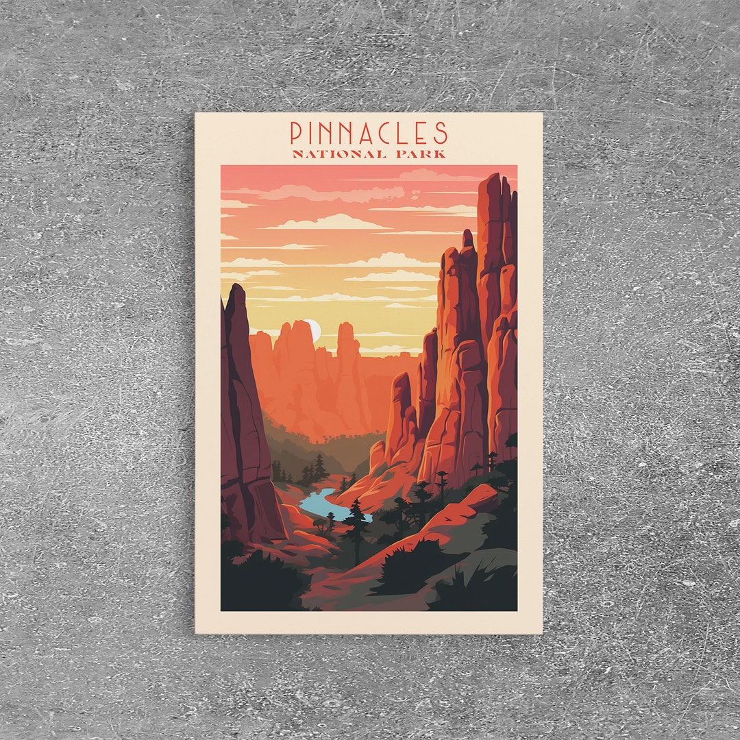 Pinnacles National Park, California Travel Art, National Park Print ...