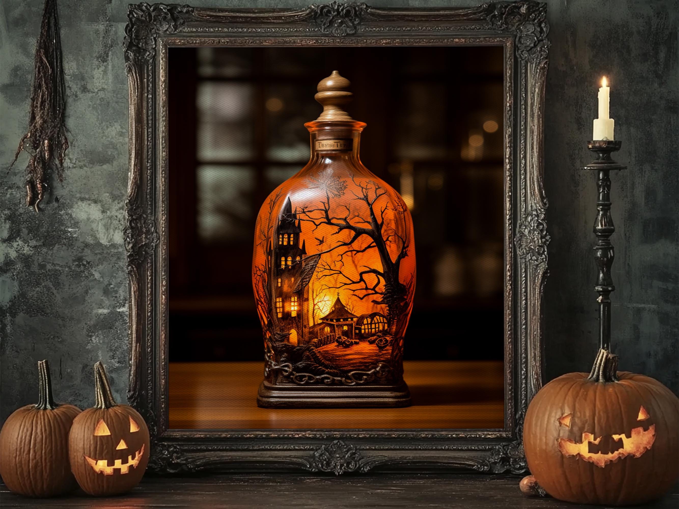 Spooky Jar - Haunted House in A Jar - Mini Worlds - Creepy Halloween ...