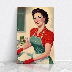 Retro 1950s Baking Advertisement, Home Maker, Kitchen Art, Framed ...