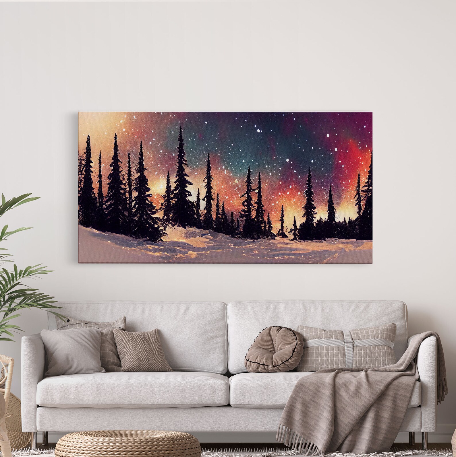 Snowfall in the Forest Canvas Print Winter Wall Art - Etsy