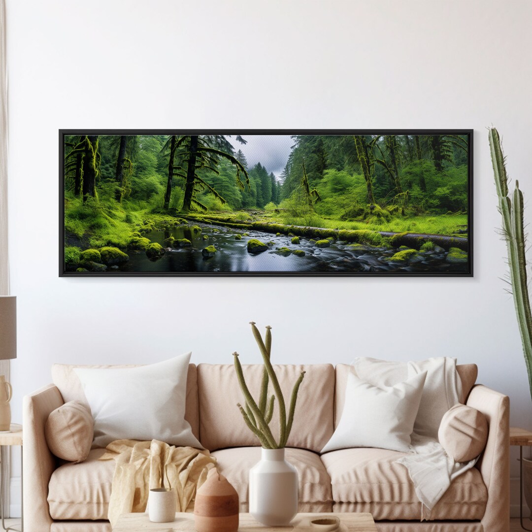Panoramic Print of Hoh Rain Forest Washington, Extra Large Wall Art ...