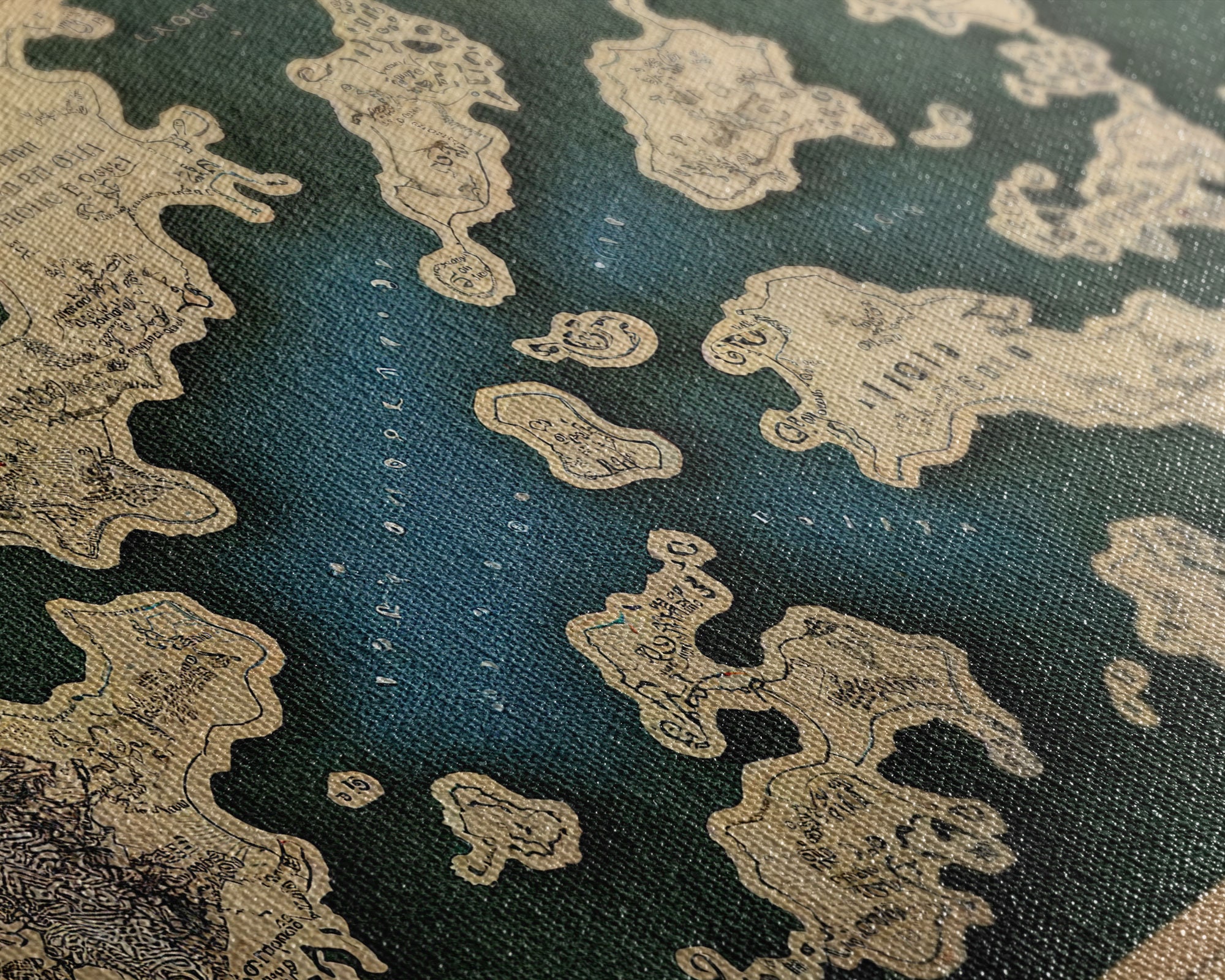 RPG World Map Concept Art Fantasy Map Ready to Hang Canvas - Etsy UK