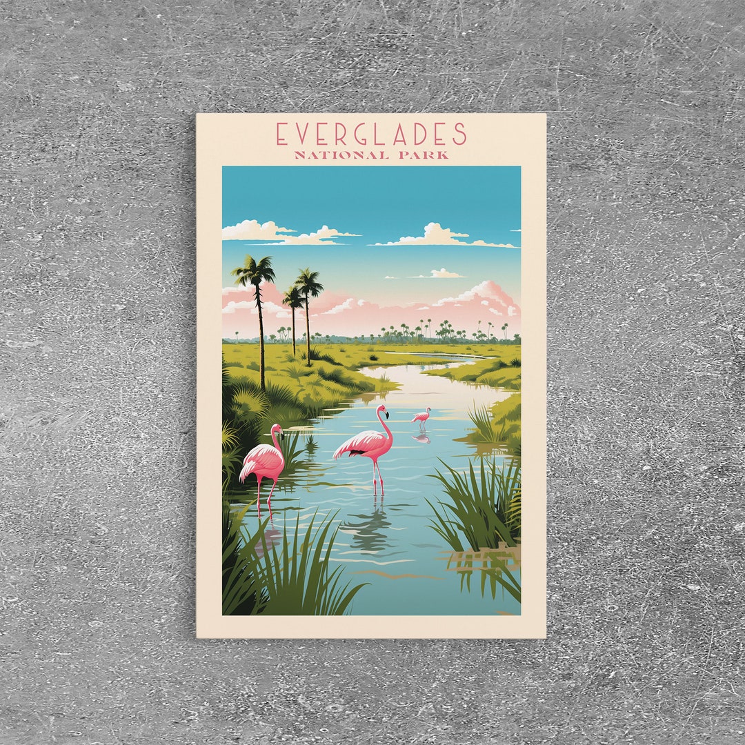 Everglades National Park Travel Poster Print, Canvas Print Wall Art ...