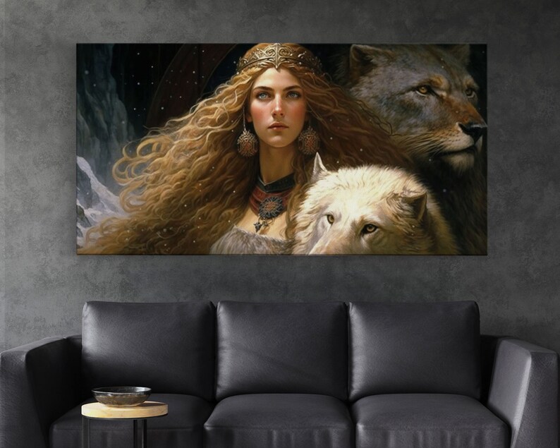 Lady Freya Nordic / Norse Mythology Art Framed Canvas Print - Etsy
