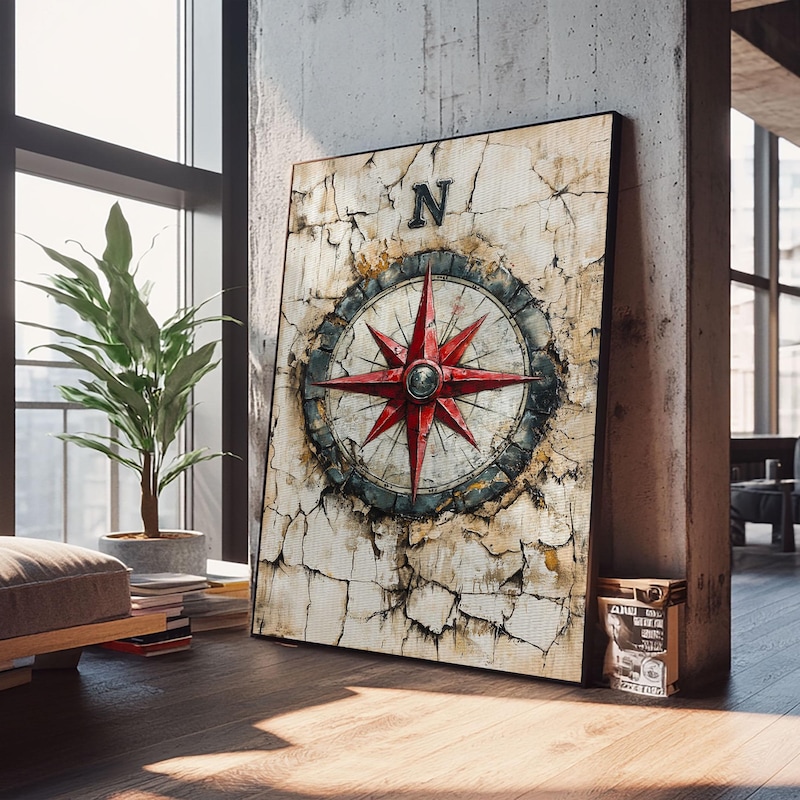 Compass Art - Etsy