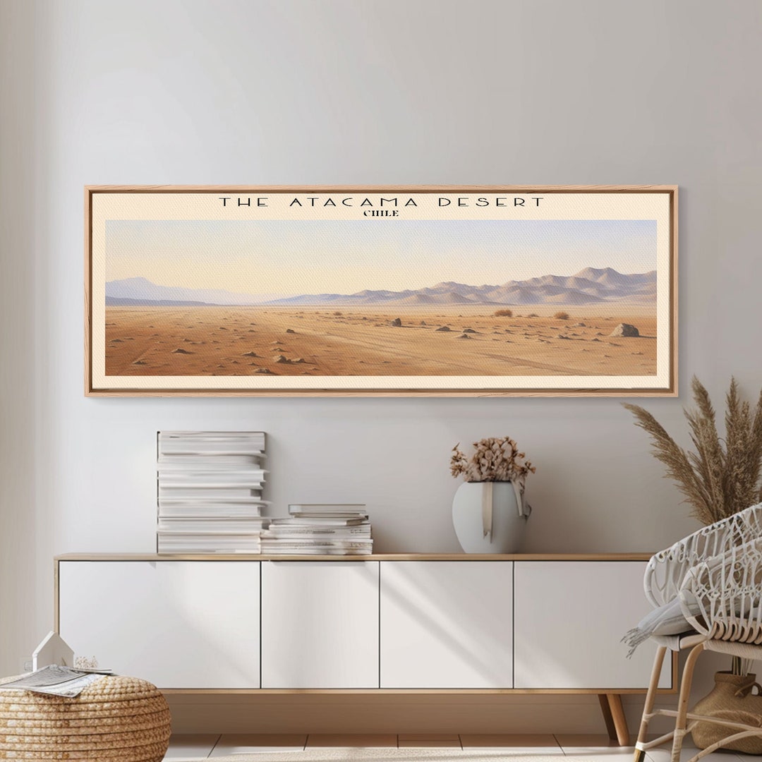 The Atacama Desert Travel Poster Print, Framed Canvas Wall Art, Metal ...