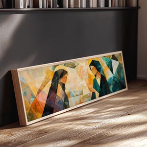 The Visitation Feast of the Virgin Mary | Framed Canvas Print Panoramic ...