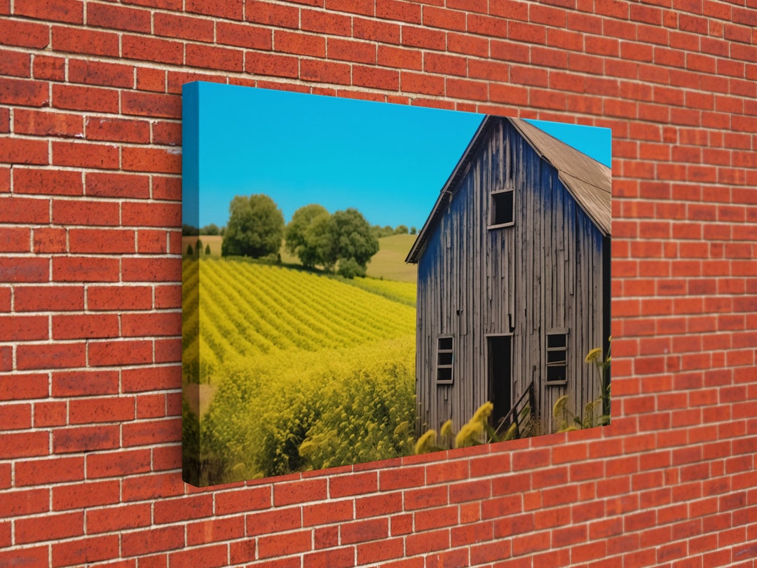 Liminal Spaces Abandoned Barn Canvas Print Rustic / - Etsy