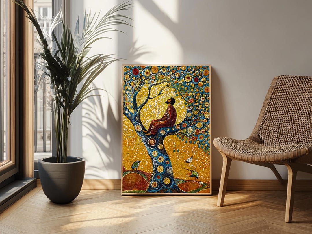 Zacchaeus in the Sycamore Tree Framed Canvas Print | Seeking Christ ...