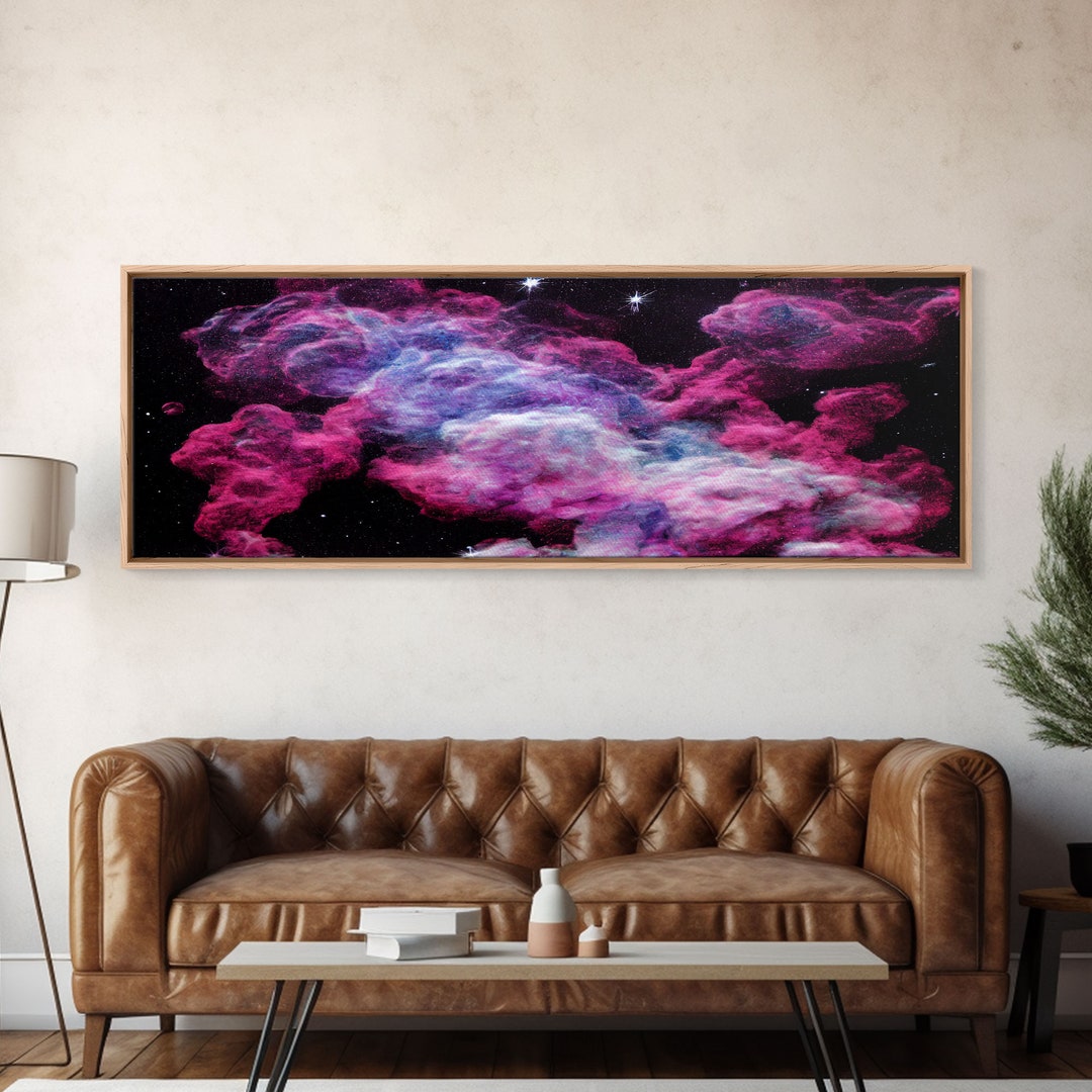 Beautiful Universe Space Art, Galaxy Print, Bubblegum Pink Art, Framed ...
