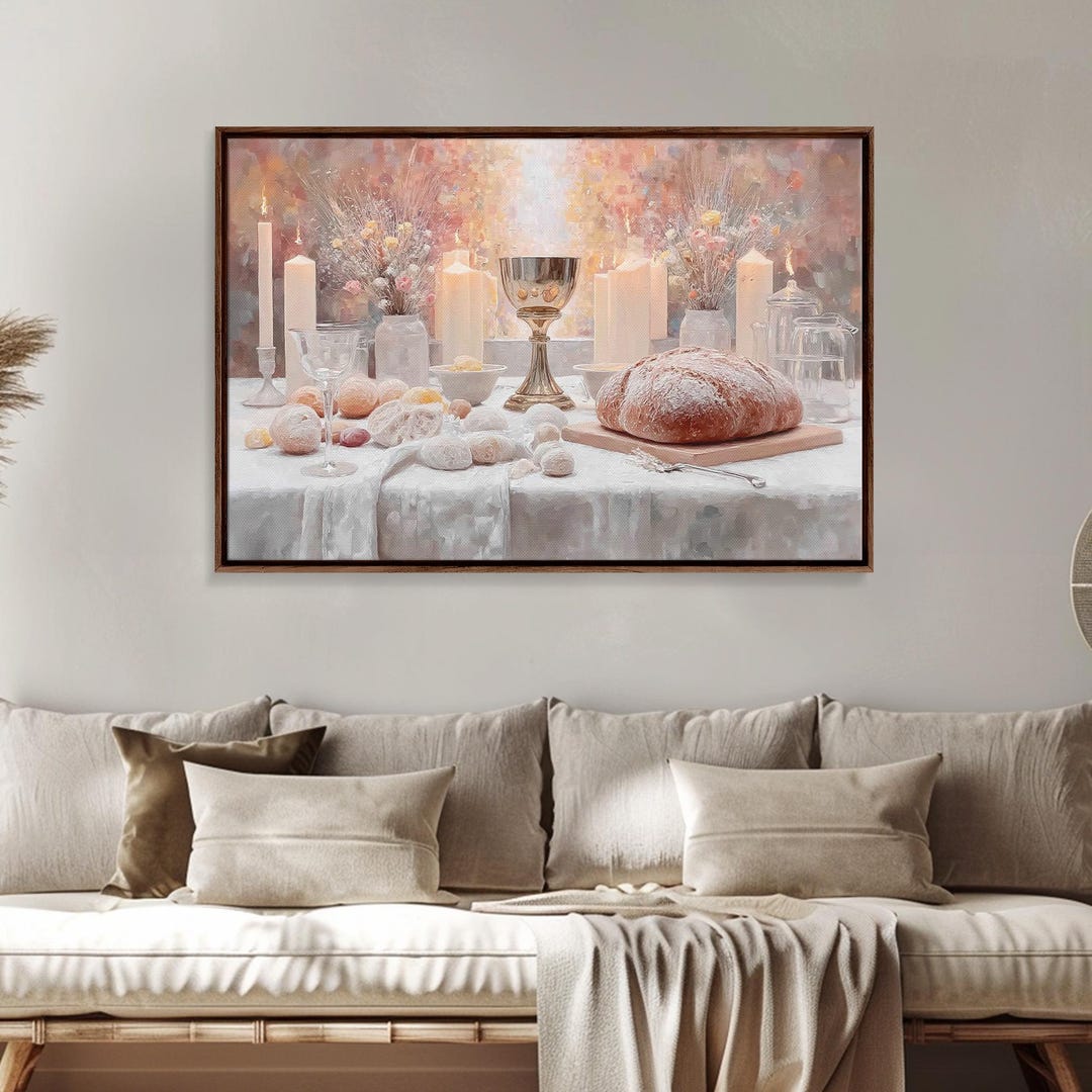 Radiant Communion - Framed Canvas Print - Christian Art Canvas ...
