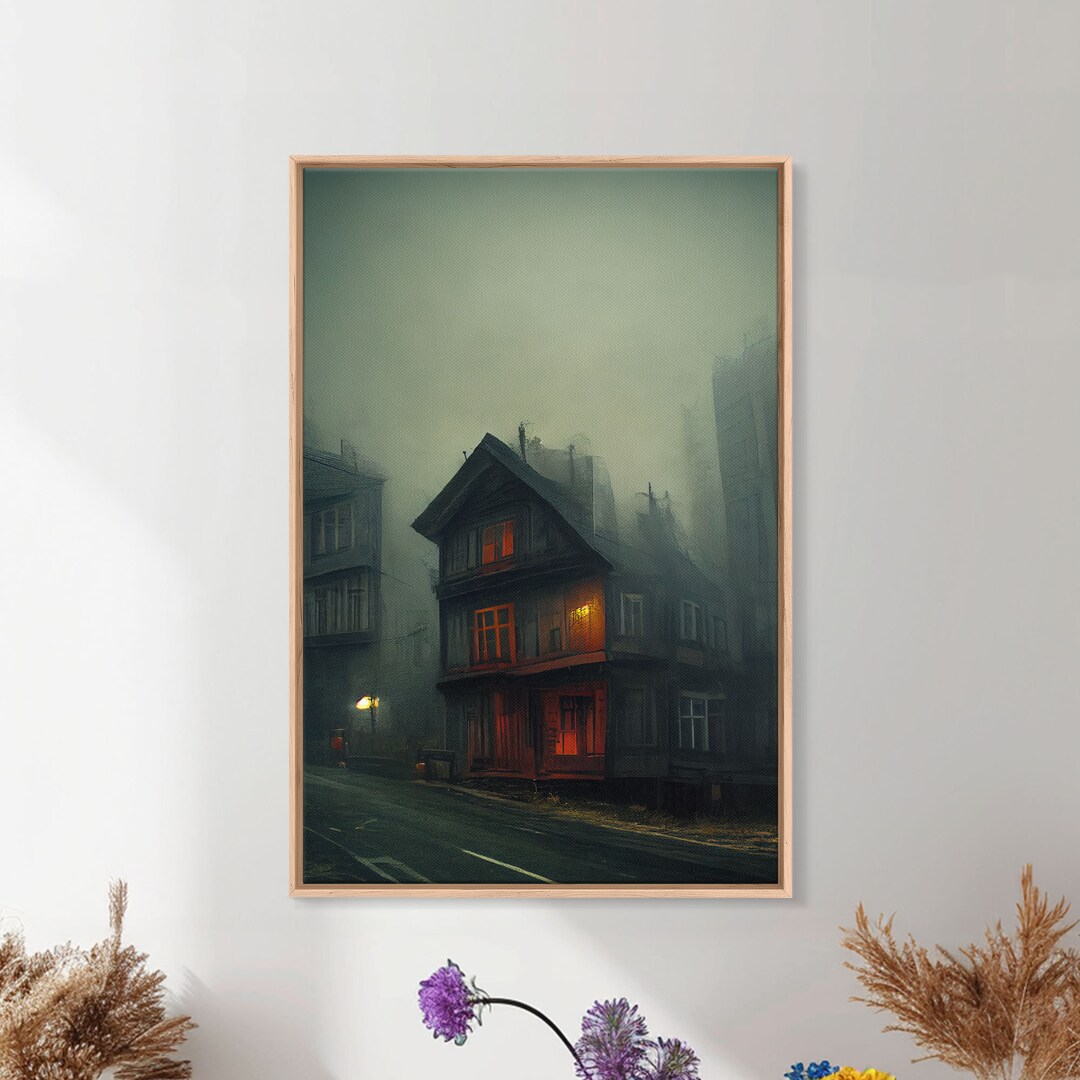 Spooky Gloomy Wall Art, Haunted House Art, Fine Art Poster Print - Etsy