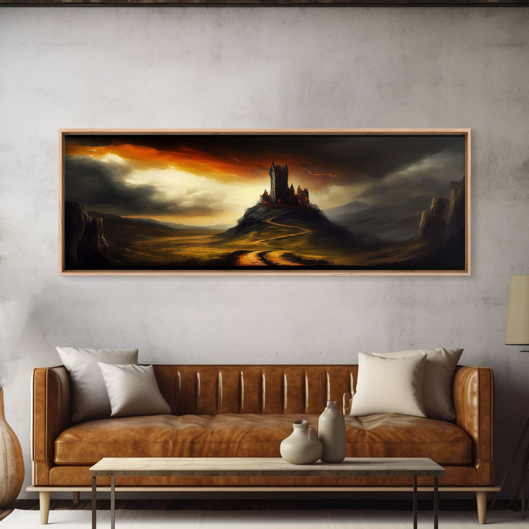 Panoramic Dark Fantasy Wall Art Framed Canvas Wood Frame - Etsy