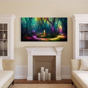 Fantasy Wall Art Canvas Print Magical Forest Fantasy - Etsy