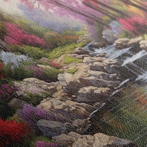 Panoramic Landscape Print of A Tranquil Spring Stream, Framed Canvas ...