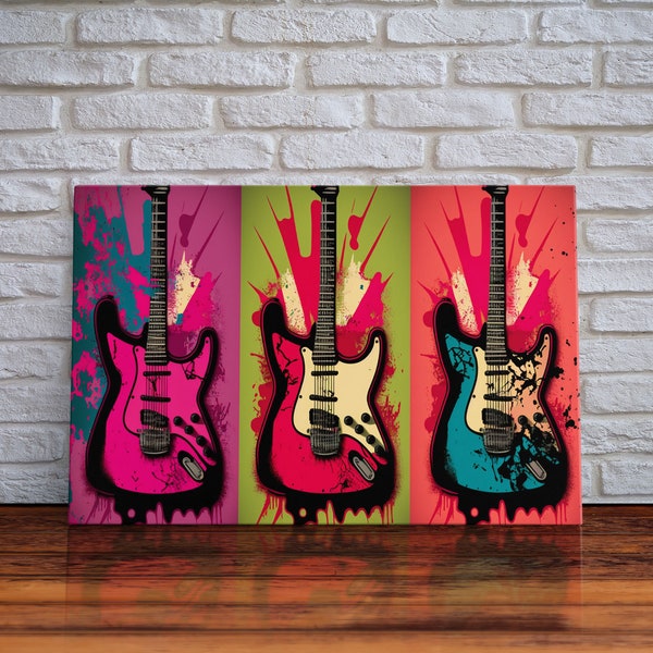 Guitar Pop Art - Etsy