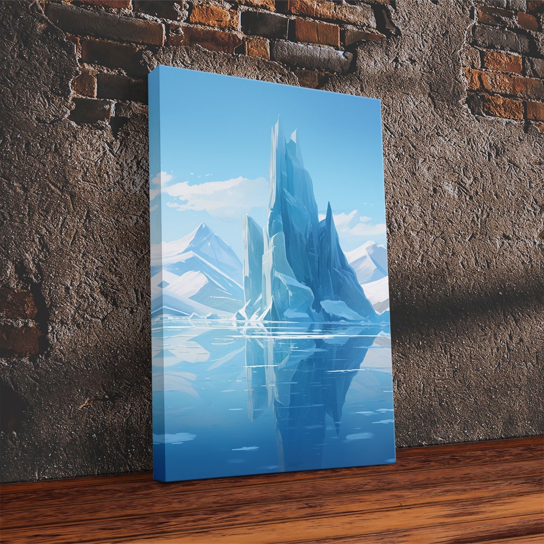 Iceberg Wall Art, Iceland Wall Art, Seascape Wall Print, Canvas Print ...